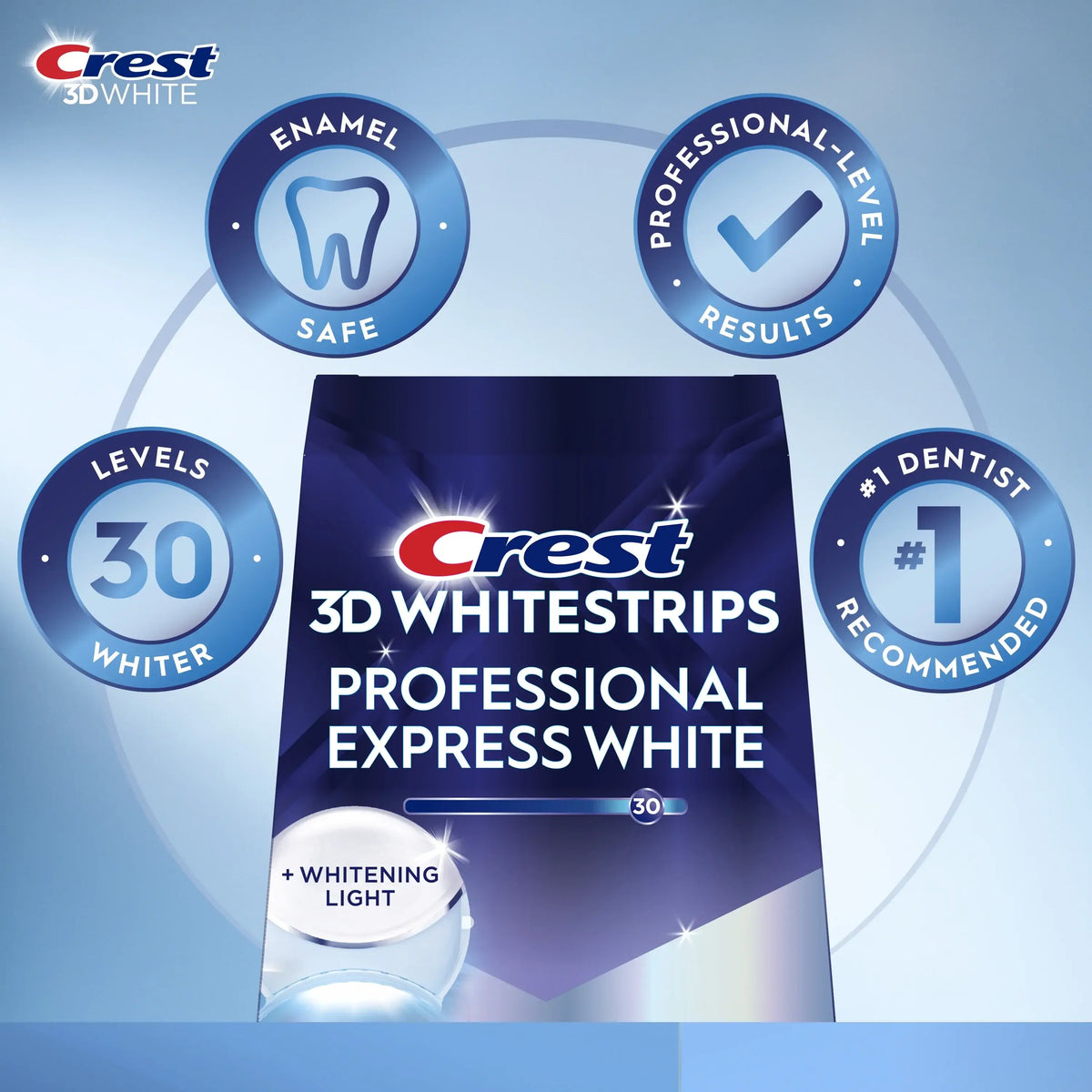 Crest 3D Whitestrips Professional White with Light Teeth Whitening Kit