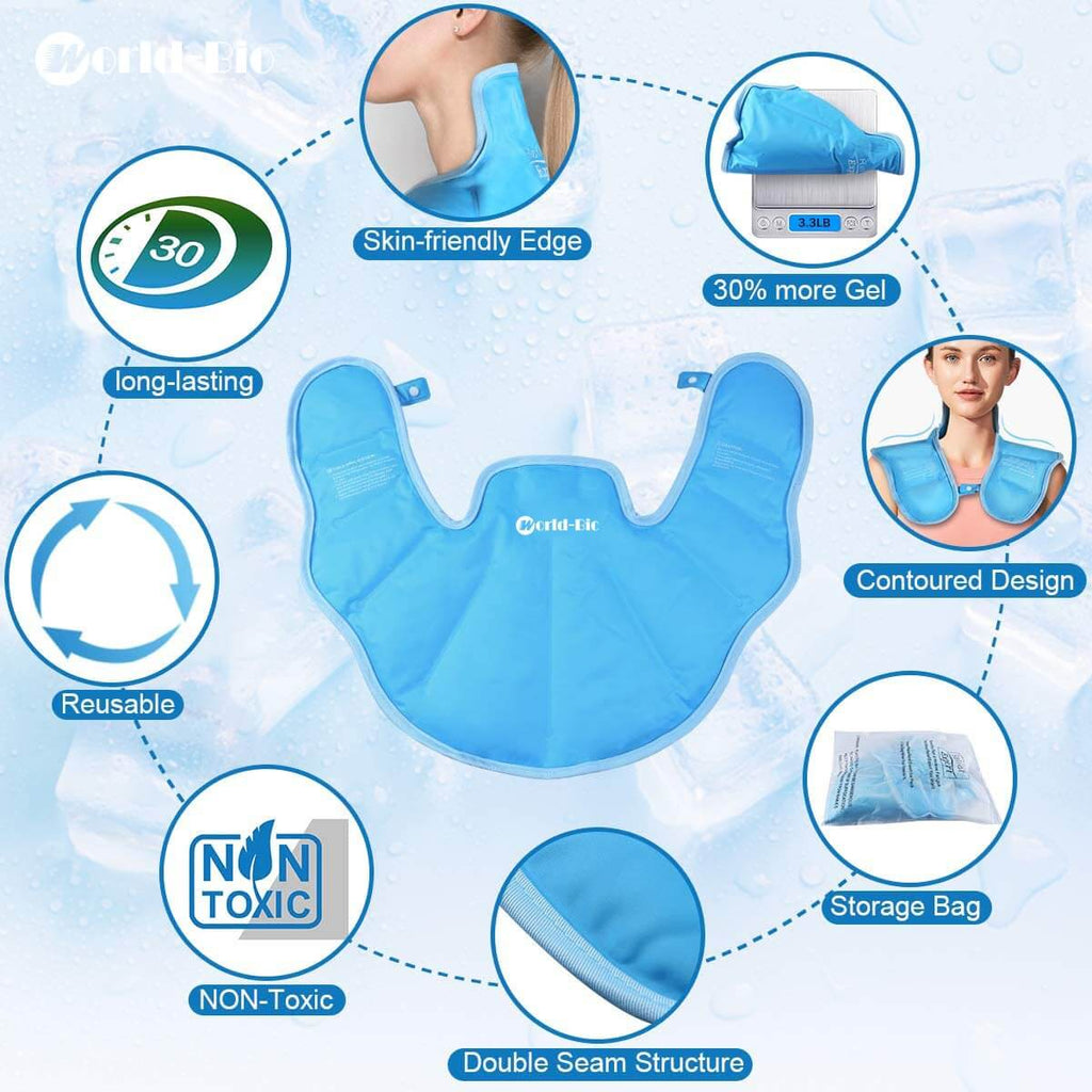Hot and Cold Gel Packs for Neck and Shoulder Pain Relief